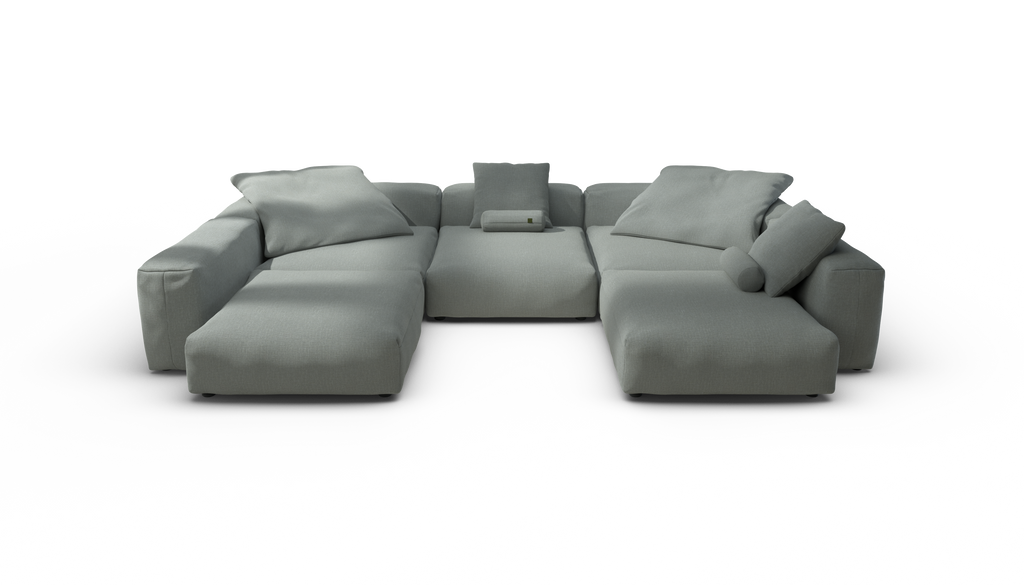 vetsak | Sofa Set 06 - Breeze - Sage | Modular Sofa | 6.5 Seater | Big ...