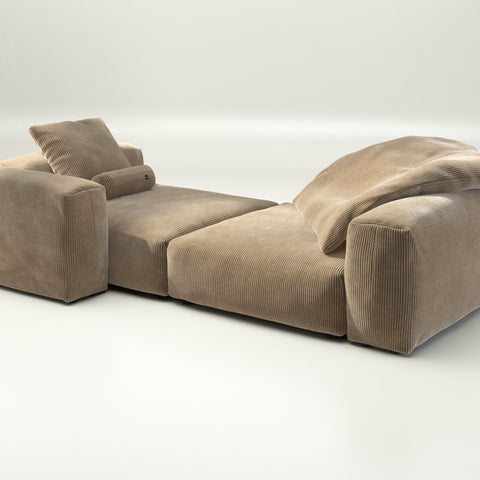 vetsak | Sofa Set 02 XLarge - cord velour - sand | Modular Sofa | 3.5 ...